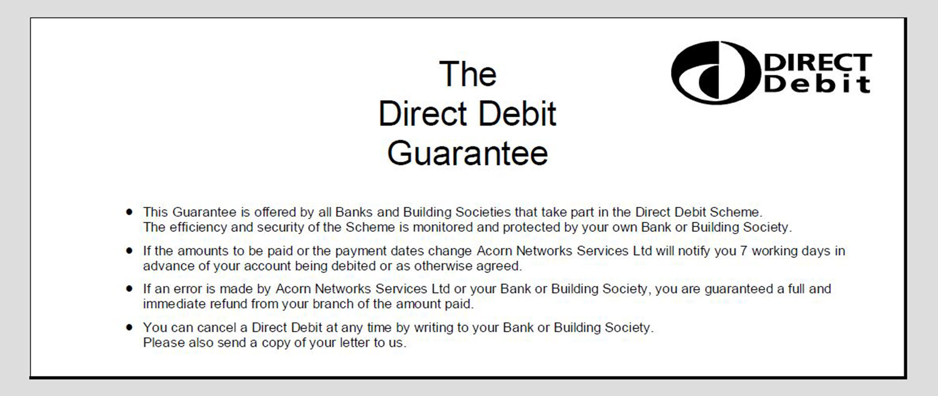 Direct Debit Instruction Setup - GoYap